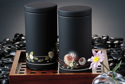 Oriental Camellia Black Tea Storage Jar Caddy Kitchen Coffee Container ...