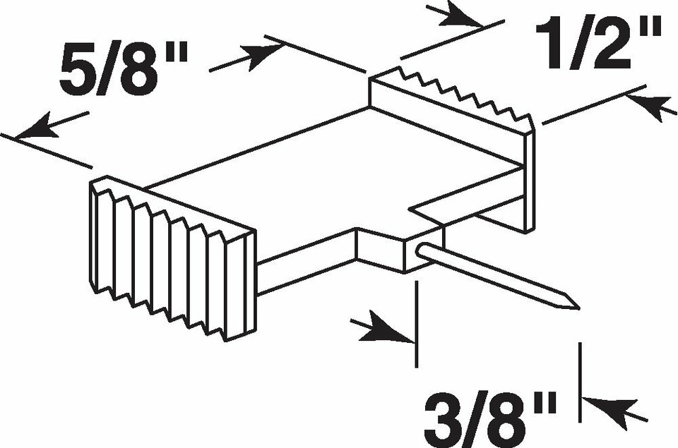 L 5801 Window Grid Retainer Clips, 5/8 in Plastic w/Steel Needle, Clear ...
