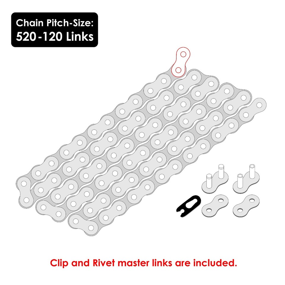 Drive Chain & Sprockets Kit for Yamaha It175 1980-1983 / It200 1984 ...