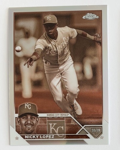 Nicky Lopez 2023 Topps Chrome SEPIA REFRACTOR SP #USC177 Kansas City ...
