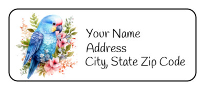 Parakeet Return Address Labels, Stickers, Personalized, Tags (30) Bird ...