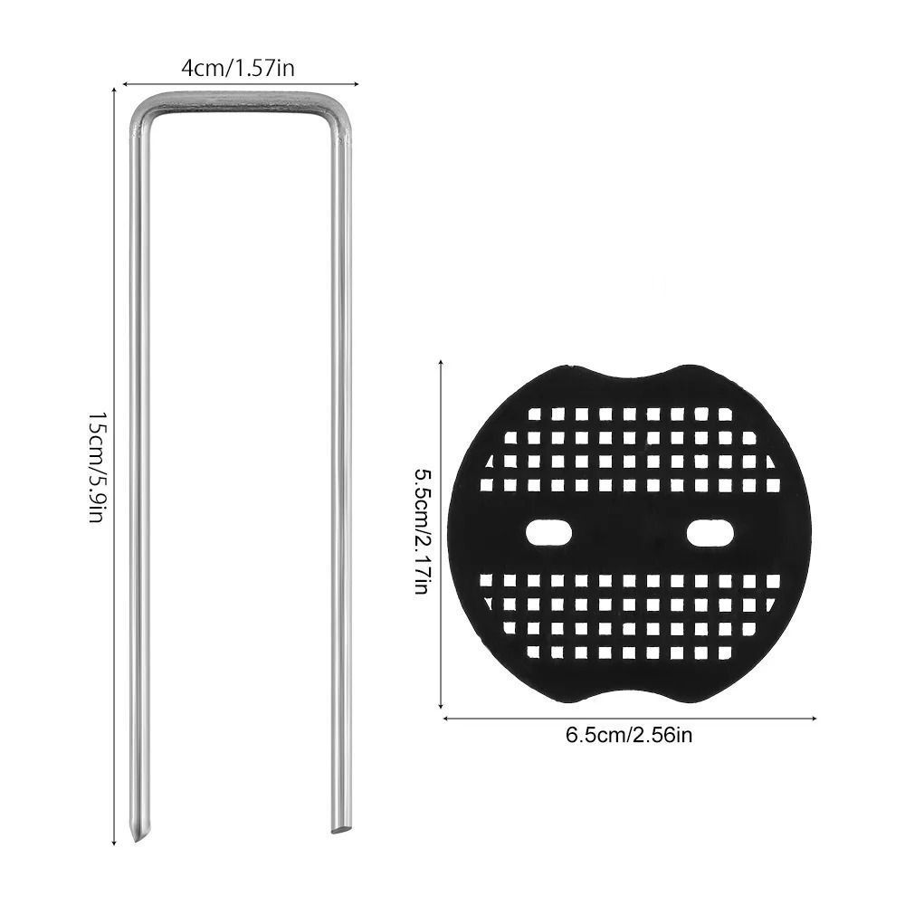 10Pcs/Pack Metal U Shaped Metal Pins Garden Stakes Gardening Fixing ...