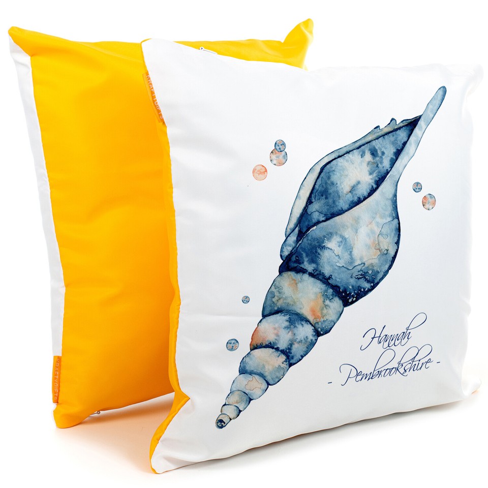 Personalised Sea Shell Outdoor Cushion Cover Waterproof Seaside Garden ...