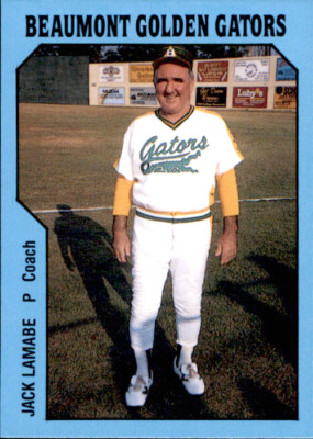 1985 Beaumont Golden Gators TCMA #24 Jack Lamabe Baton Rouge Louisiana ...