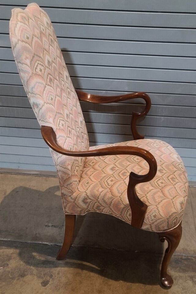 Southwood Queen Anne Style Mahogany Gooseneck Arm Chair Williamsburg ...