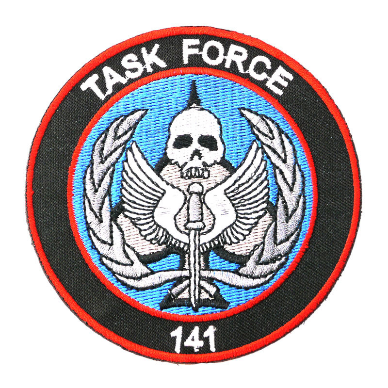 Embroidered TASK FORCE 141 Hook Loop Patch Tactical Back Fastener ...