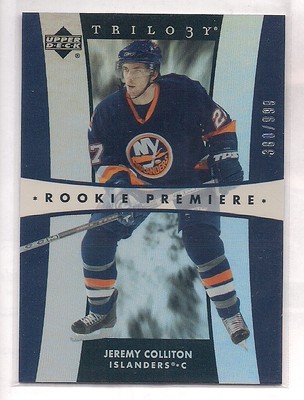 2005-06 UD Trilogy Jeremy Colliton Rookie RC #280 #ed 380/999 | eBay