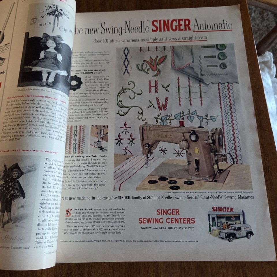 Vintage McCall’s December 1954 MCM Christmas Magazine Crafts, Ads ...