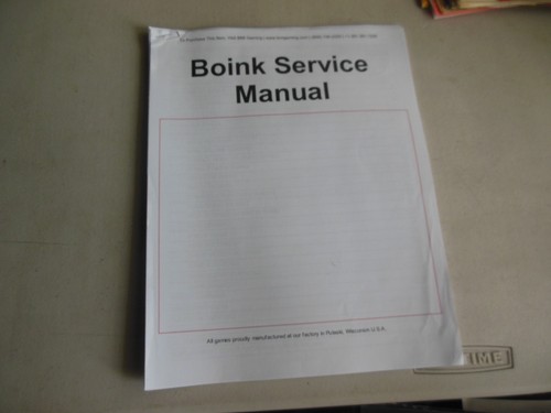 BOINK vintage arcade game owners manual | eBay