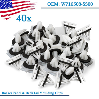 40X W716503-S300 Exterior-Rocker Panel Molding Retainer Clip W/Sealer ...