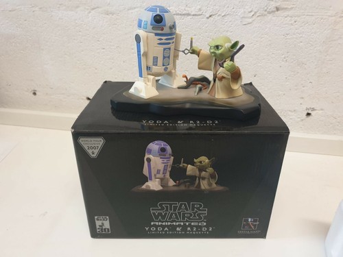 Star Wars Animated Yoda & R2-D2 Limited Edition Maquette by Gentle ...