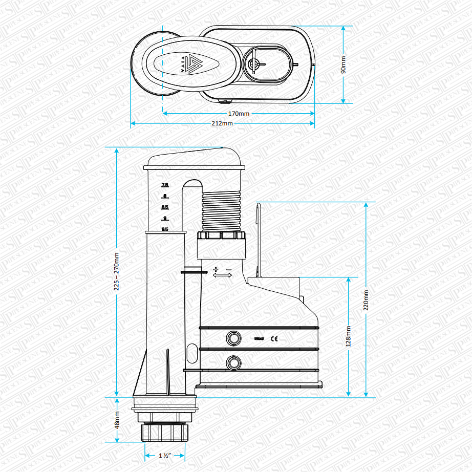 Toilet Close Coupled Fittings Pack for Cistern Lever Syphon Ballvalve ...
