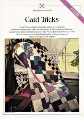 Card Tricks Table Runner & Quilt Pattern w/ Flexible Templates Best ...