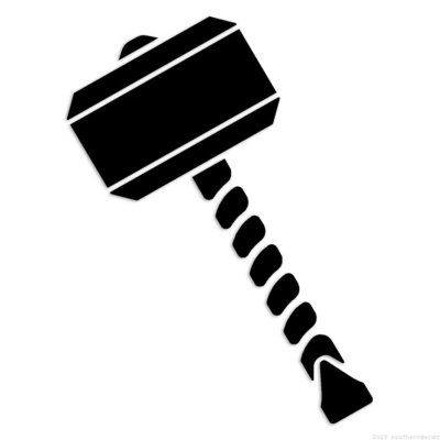Mjolinir Thor's Hammer - Decal Sticker - Multiple Colors & Sizes ...
