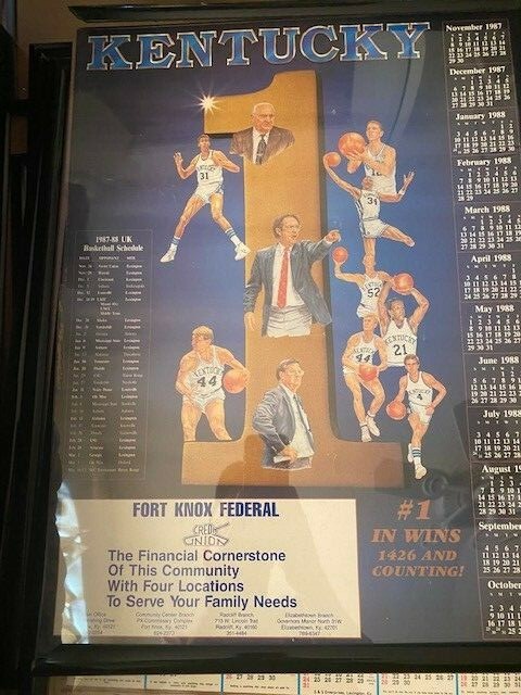 1987-88 University of Kentucky Men's Basketball Poster | eBay