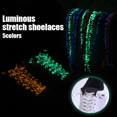 1Pair Luminous Shoelaces Flat Sneakers Canvas Shoe Laces Glow In The ...