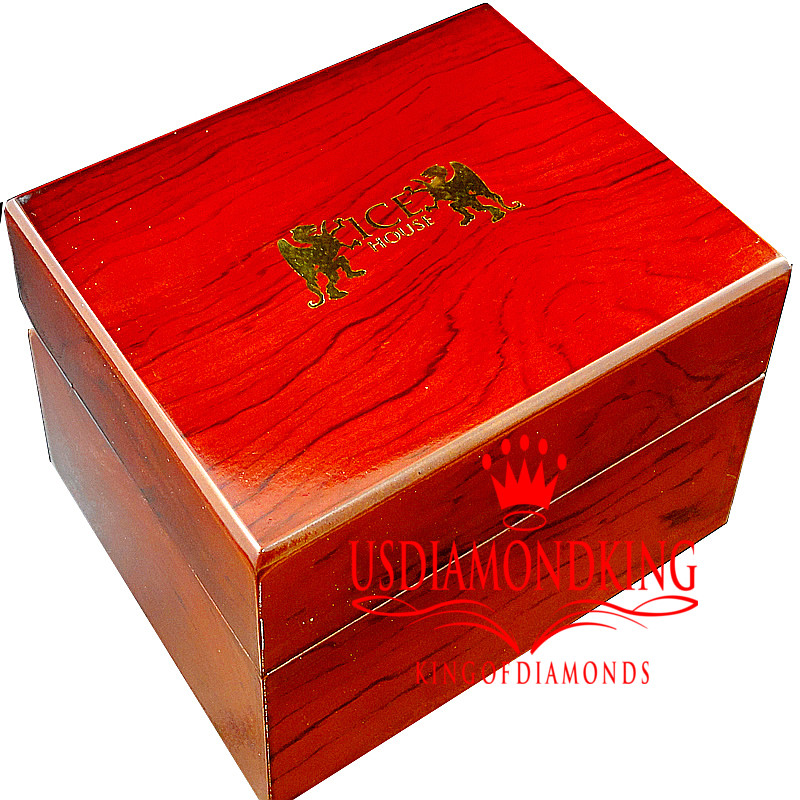 Roman Dail Real Diamond Solid Steel 2 Row Bezel Gold Tone Custom Band ...