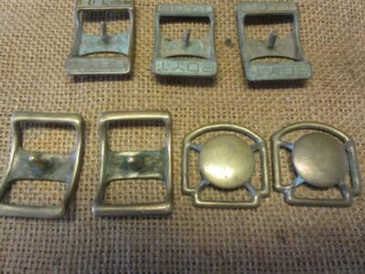 Vintage Lot of 7 Brass Harness Buckles RARE Antique Horse Bit 10131 | eBay