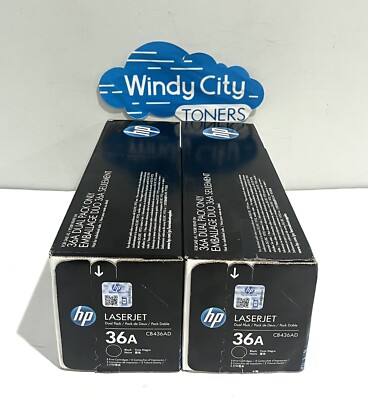 HP 36A Black Dual Pack Toner CB436AD for LaserJet P1505 M1120 M1522 ...