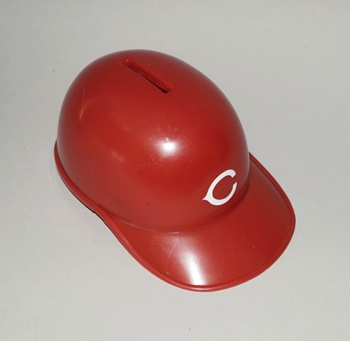 ORIGINAL 1973 CINCINNATI REDS PLASTIC BASEBALL BANK MINI HELMET GEO ...