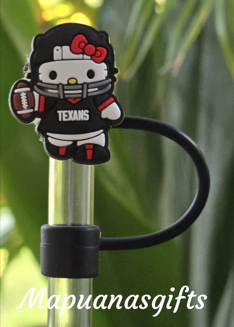 NEW Hello Kitty Texas Texans Straw Toppers (Stanley & Yeti Straws) | eBay
