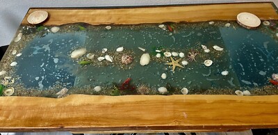 Epoxy Tropical Ocean Table - Handmade | eBay