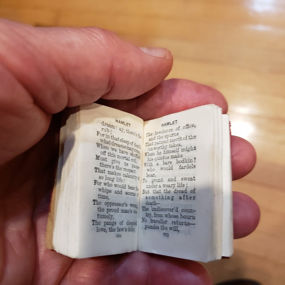 HAMLET Prince Of Denmark - Miniature Book 1904 Embossed Cover Plate | eBay