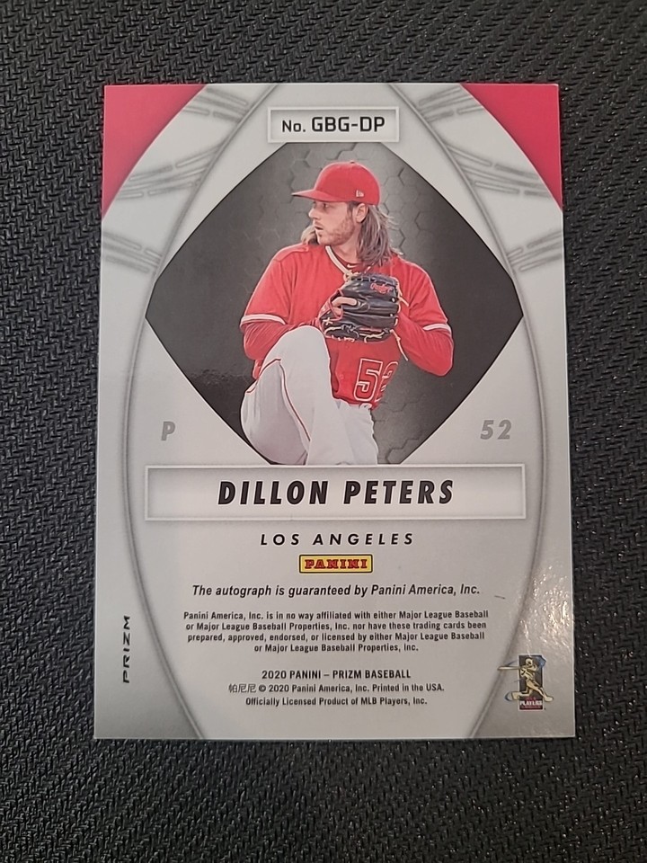 Dillon Peters 2020 Prizm Auto Autograph Los Angeles Angels C29 | eBay