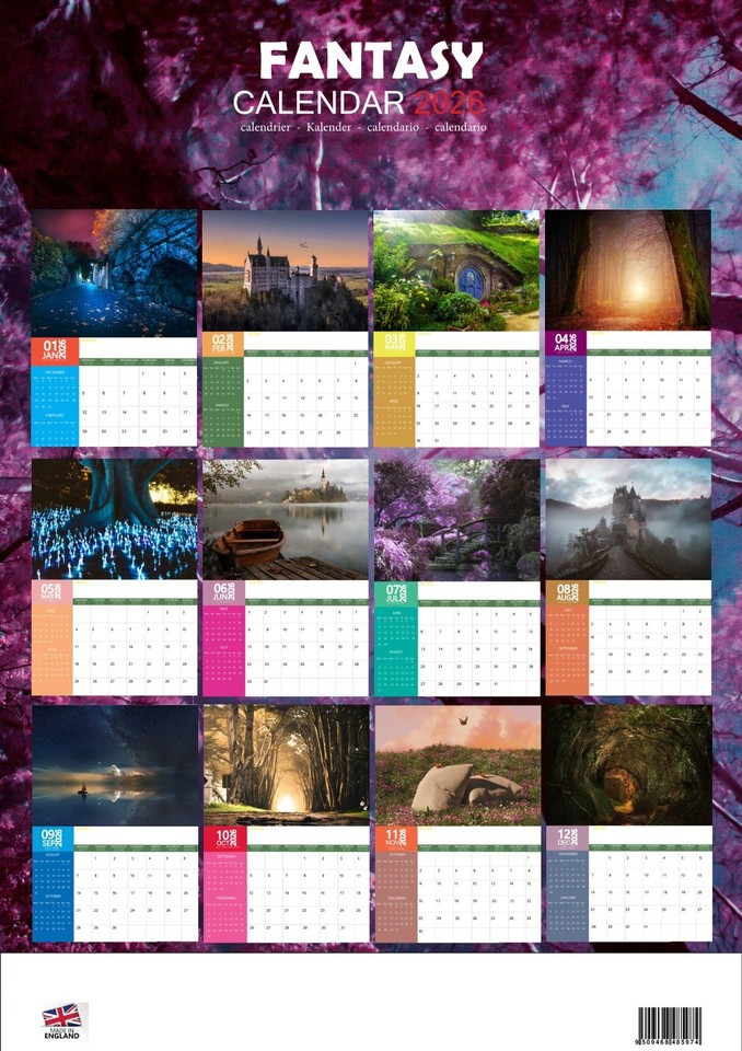Fantasy 2026 Calendars (A3) | eBay UK