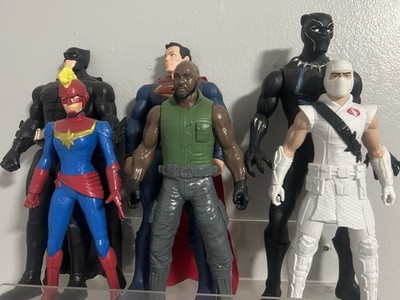 Marvel & DC Mixed Lot Action Figures Captain Marvel Superman Black ...