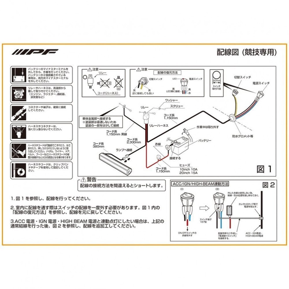 IPF LIGHT BAR 600series RAIJIN (DOUBLE - ROW) Fog Lamp Work Light LED ...