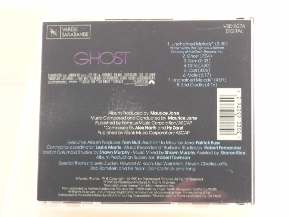 Ghost [Original Motion Picture Soundtrack] by Maurice Jarre (CD ...