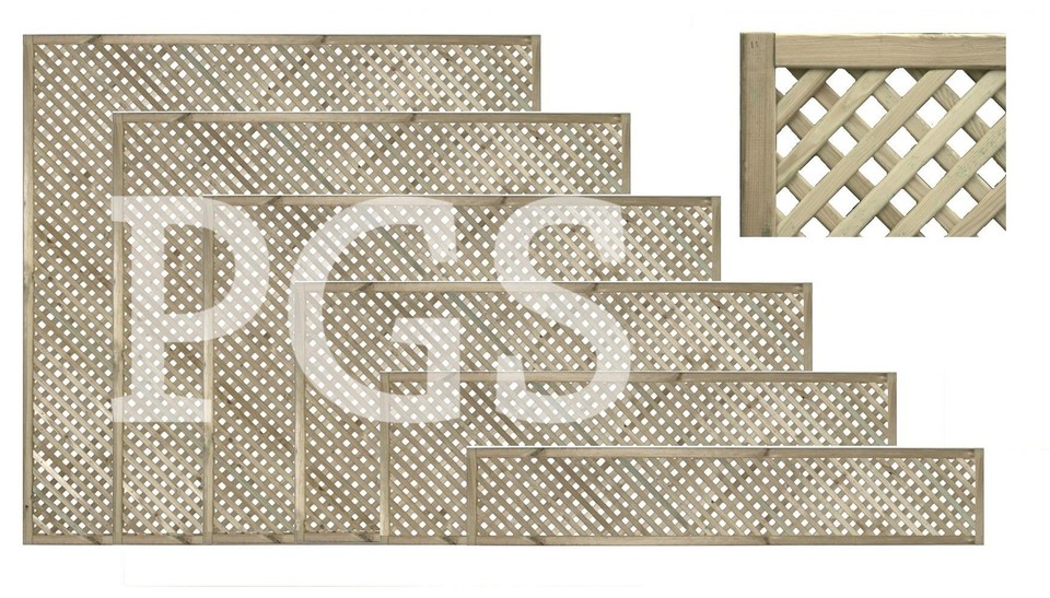 6x2 Elite Privacy Alderley Diamond Trellis 183x60 Garden Lattice Fence ...