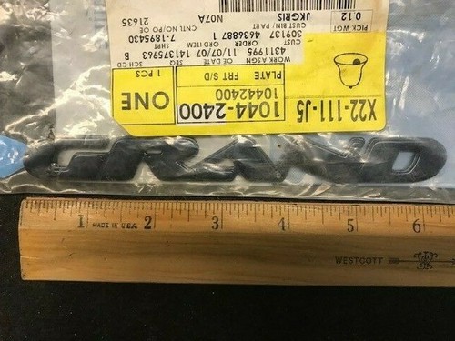 New Genuine GM Nameplate 10442400 "grand" in blue color 01 pontiac ...