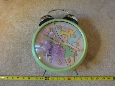 Large 9" vintage style, Disney Tinker Bell, alarm clock. Works! | eBay