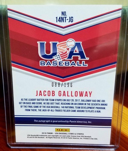 2018 Panini Stars and Stripes Jacob Galloway Auto 88/196 | eBay