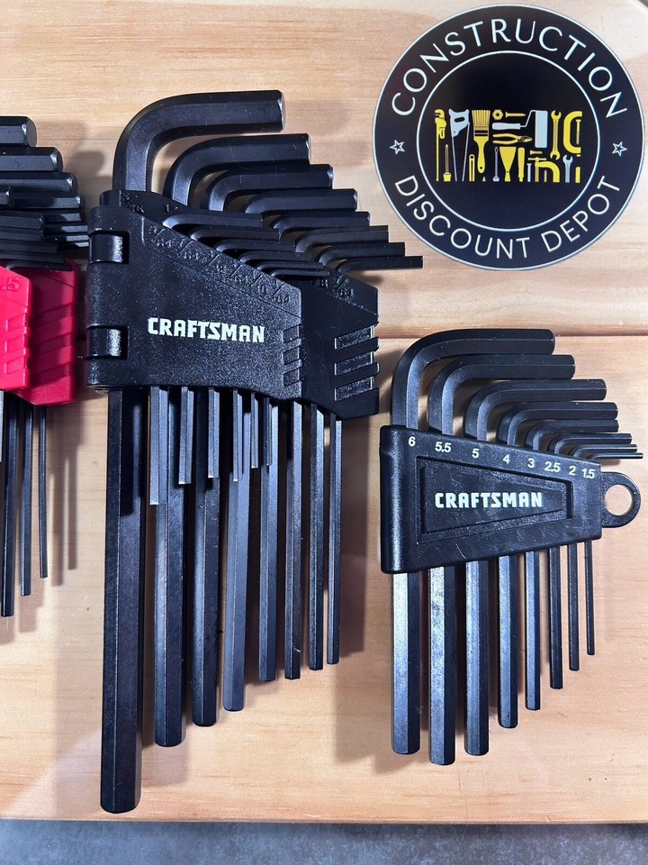 4 Pack Craftsman Allen Wrench Set Metric & Standard Long & Short Hex ...