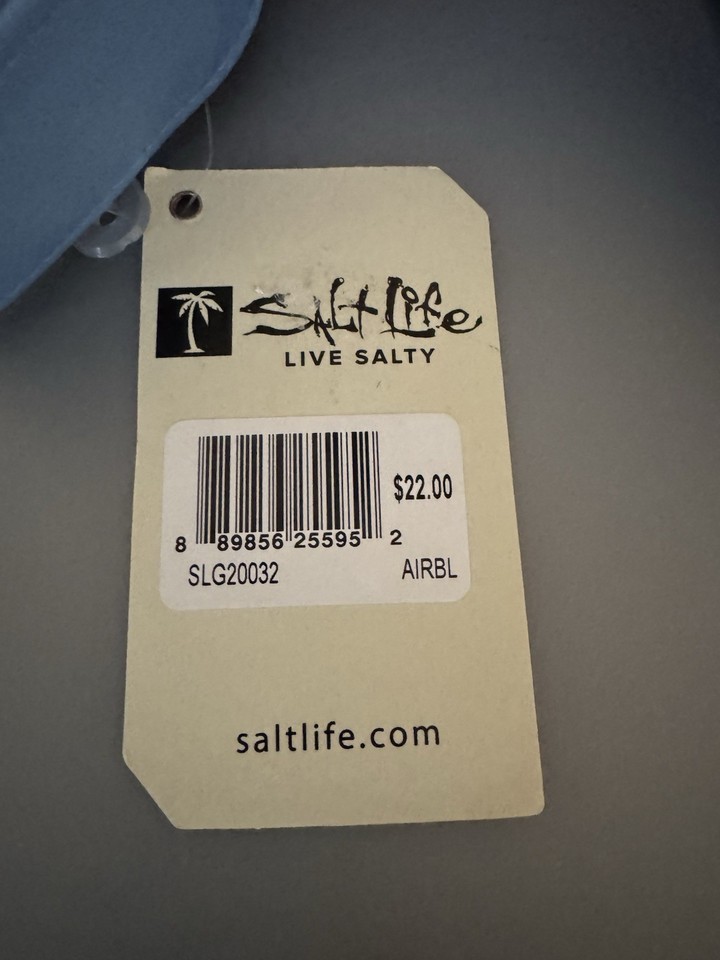 NWT Salt Life Men’s Blue Adjustable Visor Salt Life Live Salty Beach ...