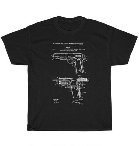 1911 Retro Vintage Handgun Diagram Blueprint Pistol 45ACP Gun Lover ...