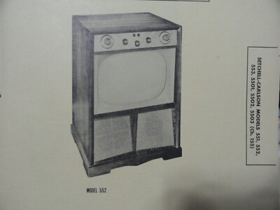 Original Sams Photofact Manual SETCHELL-CARLSON 551, 552, 553, 5501 ...