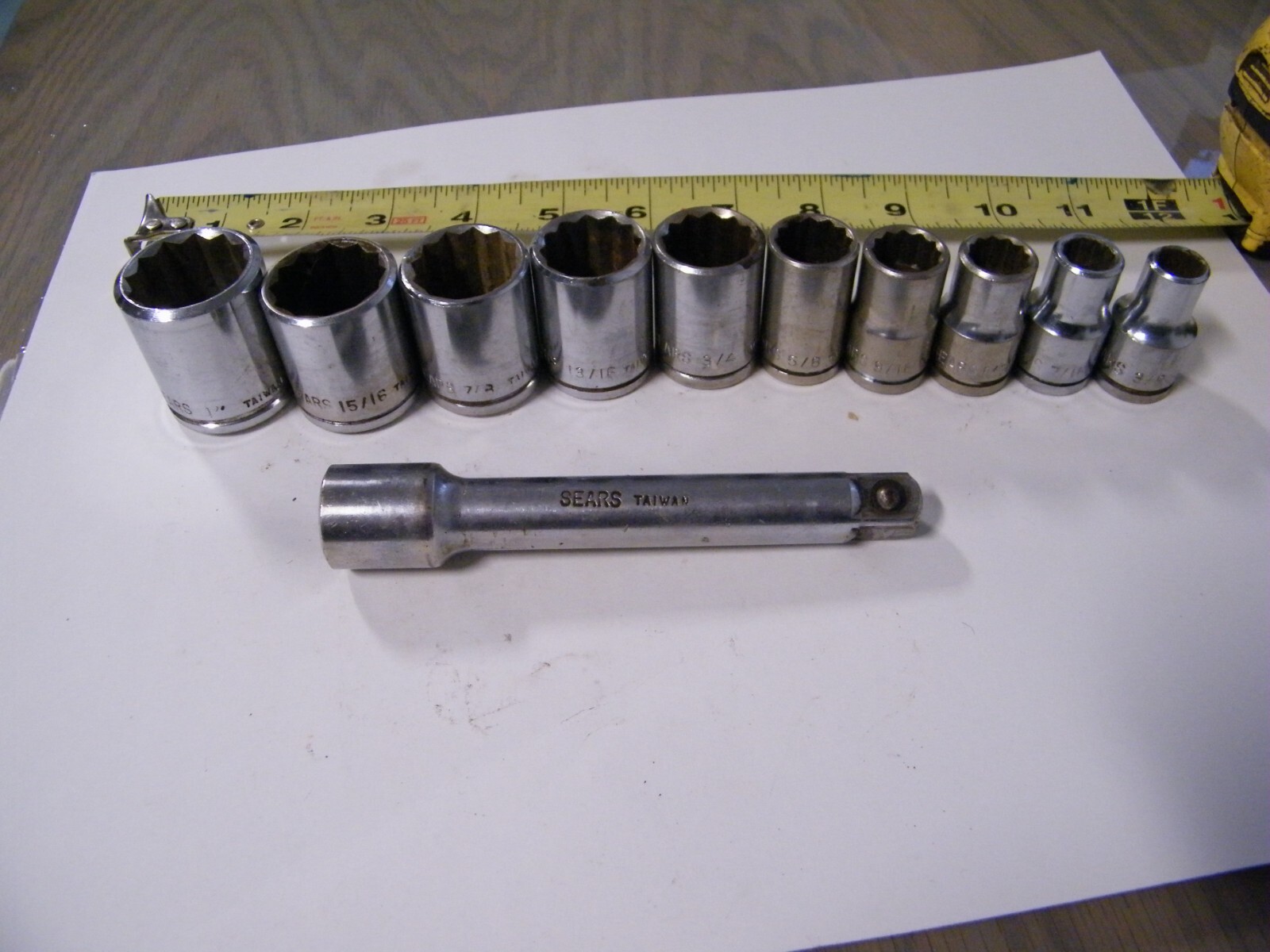 Vintage Sears Taiwan Various Sockets & Extension All 1/2 Drives | eBay