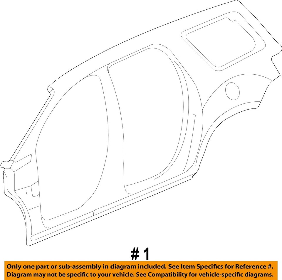 GM OEM 2017 Acadia Pillars, Rocker Floor Uniside-Uniside Panel 84607876 ...