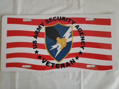 ASA, Army Security Agency Veterans License Plate | eBay