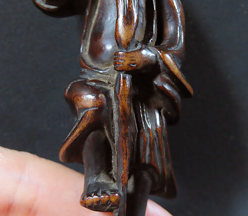 Japanese Netsuke Hermit Signed Edo Period Wood Y119 | eBay