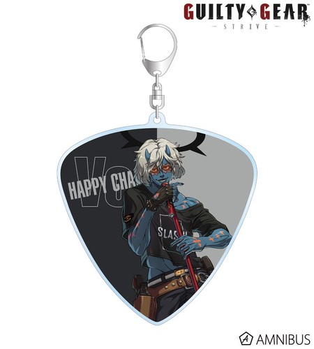 Guilty Gear Strive Happy Chaos Pick shaped Acrylic Key Holder Ring Band ...