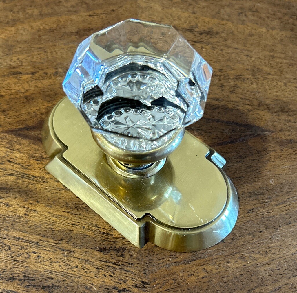 Assa Abloy Crystal Knob Dummy Door Handle Brass | eBay