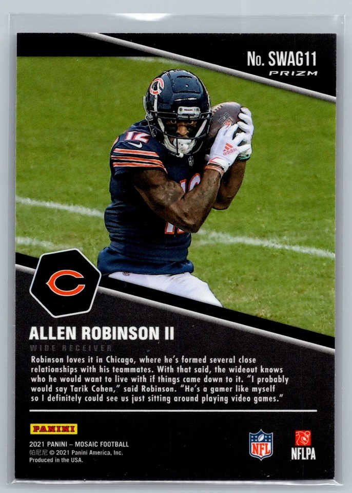 2021 Panini Mosaic Allen Robinson II #SWAG11 Swagger Silver | eBay