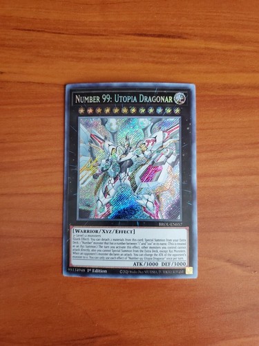 Number 99 Utopia Dragonar BROL-EN057 SECRET RARE XYZ Monster YuGiOh Aus ...