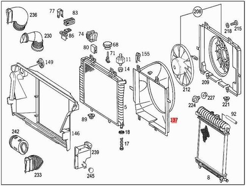 Genuine Fan Shroud MERCEDES S210 W210 2105050755 for sale online | eBay