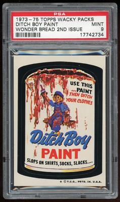 1974 Topps Wacky Packages Sticker Ditch Boy Paint Wonder Bread 2nd PSA ...